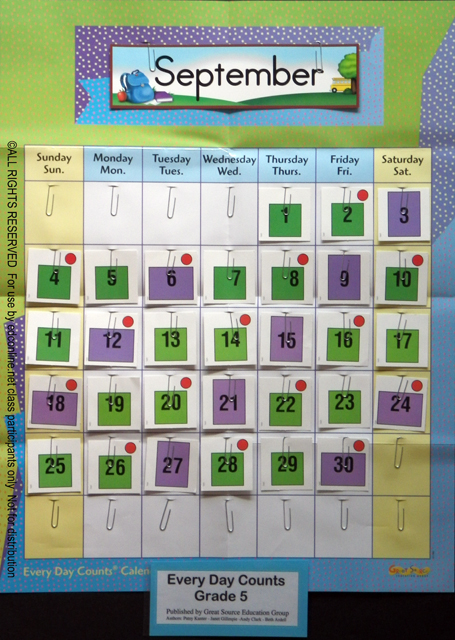 5 Sept End: Calendar - edconline